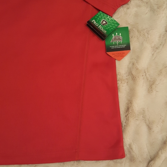 Pro Tour | Shirts | Nwt Pro Tour Red Mock Turtle Tee Sz Large | Poshmark